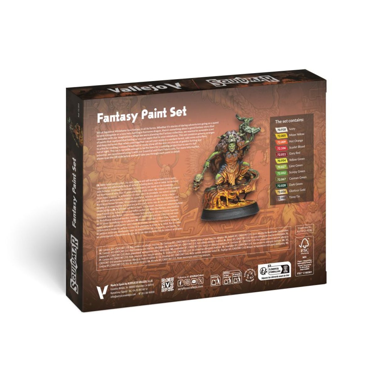 Vallejo - Game Colour - Squidmar Miniatures - Fantasy Paint Set ...