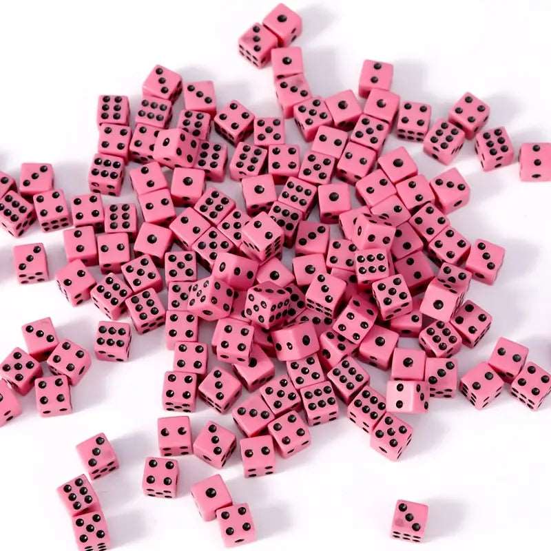 36pcs 8mm Colour Plastic pink mini Six-sided – Gamers Village